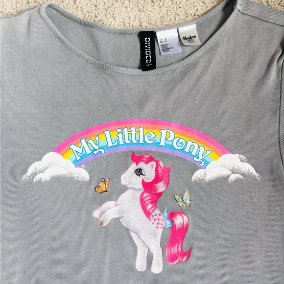 H&M | Tops | Hm My Little Pony Grey Rainbow Graphic Baby Tee | Poshmark